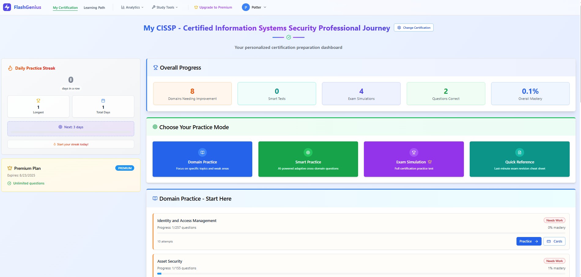 FlashGenius - AI-Powered Certification Exam Prep | CISSP, AWS, PMP & More